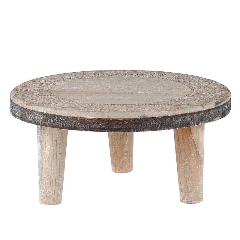 Wooden Etched Riser | The Crest Cafe & Shoppe